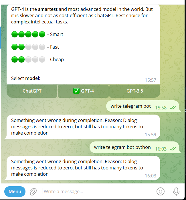 Chatgpt 4 Not Working · Issue 190 · Father Bot Chatgpt Telegram Bot · Github