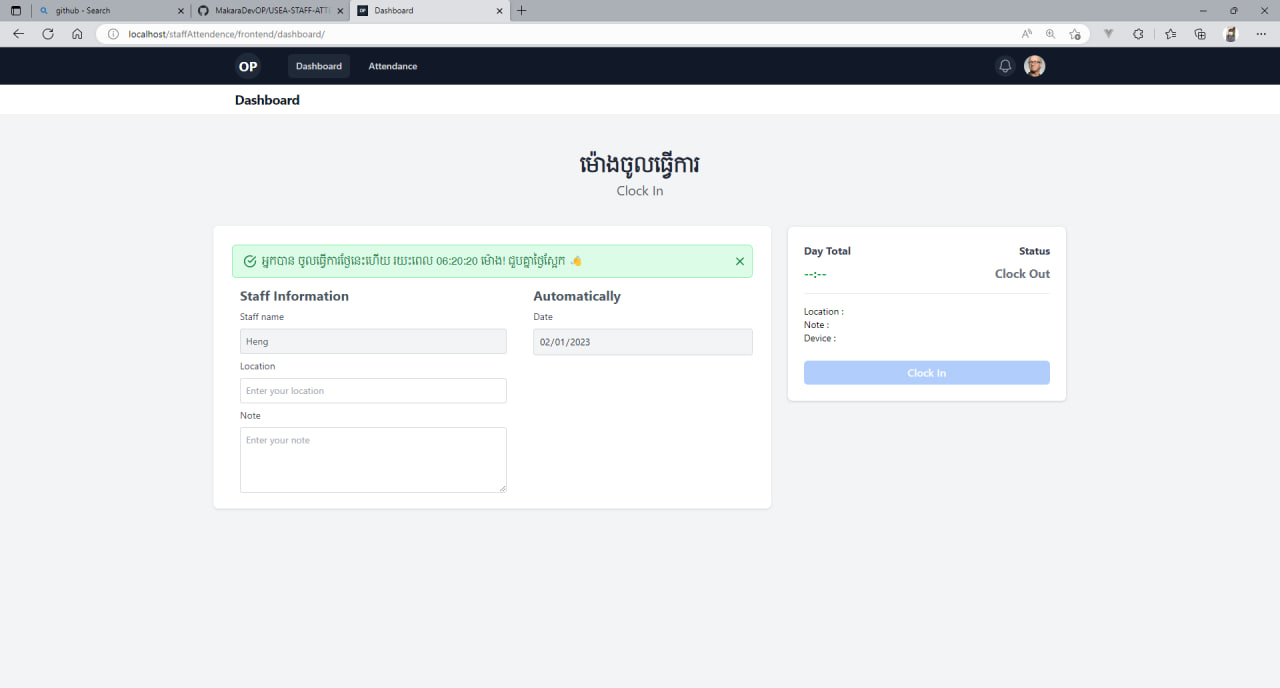 GitHub - makara-dev369/USEA-STAFF-ATTENDANCES: ការងារសាលា សាកលវិទ្យាល័យ សៅអុីស៍អេយសៀ ឆ្នាំទី៤ ...