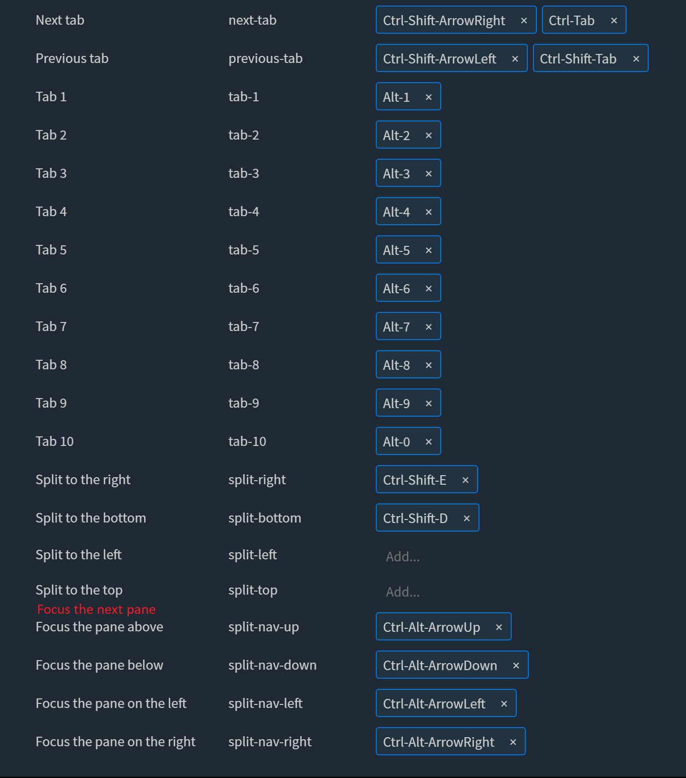 new shortcut for next pane · Issue #767 · Eugeny/tabby · GitHub