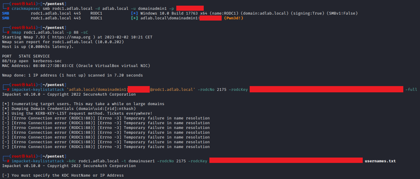 Kerberos Key List Attack not working · Issue #1478 · fortra/impacket · GitHub