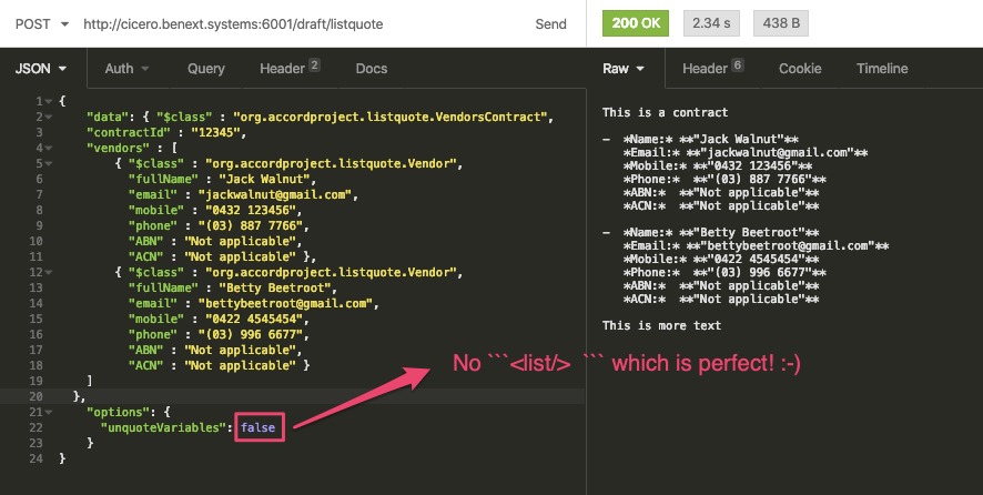 Cicero CLI does not render multi-line, unordered list when --unquoteVariables true. · Issue #561 ...