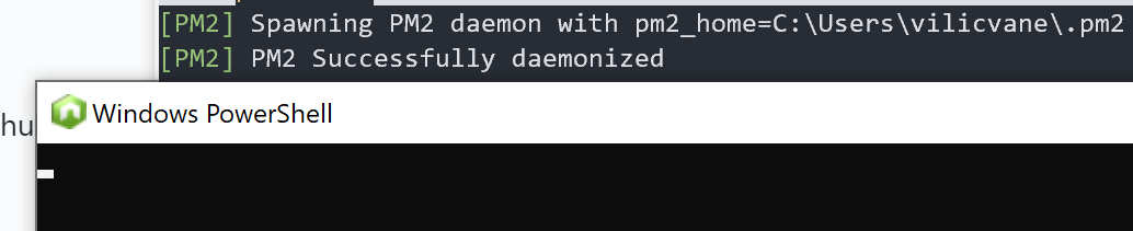 PM2 opens a non-hidden window starting daemon · Issue #4450 · Unitech/pm2 · GitHub