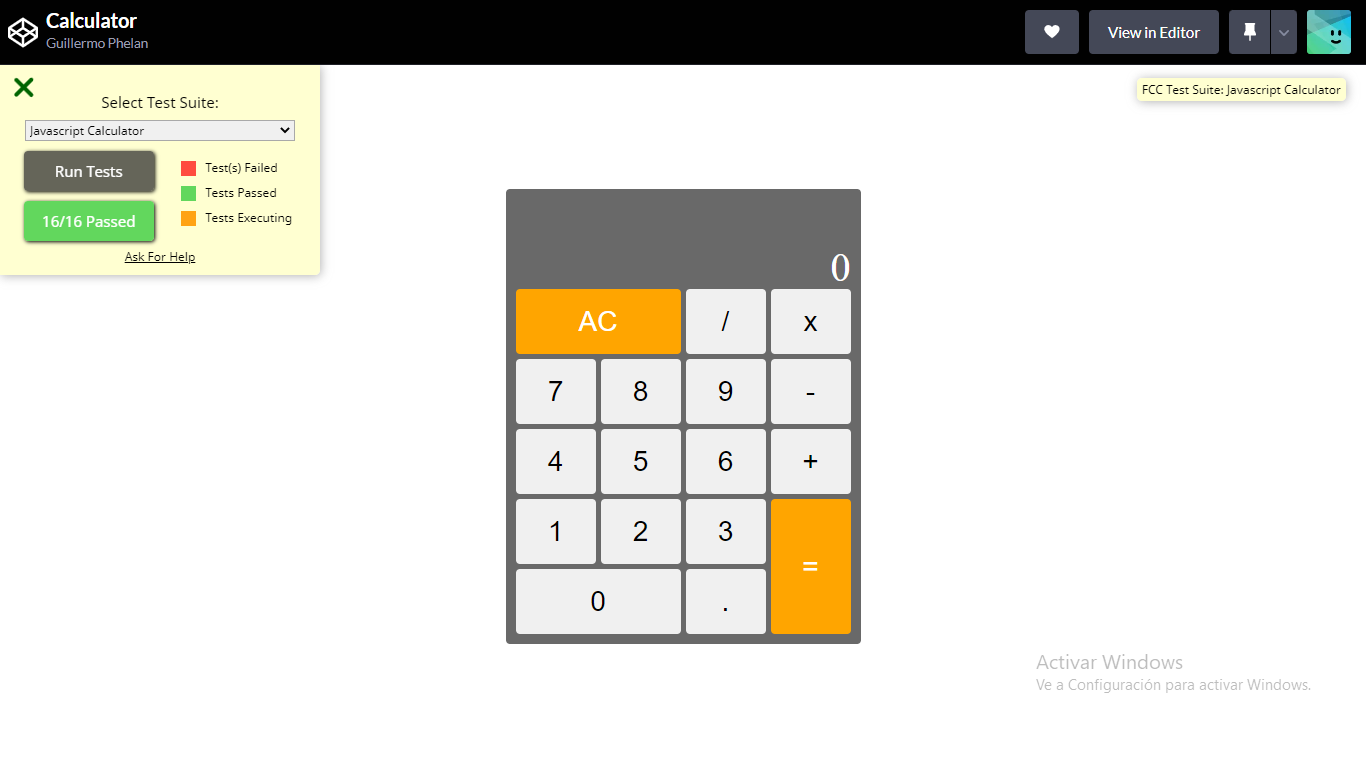 Github Willyphelanfreecodecamp Calculator Build A Javascript Calculator Objective Build An