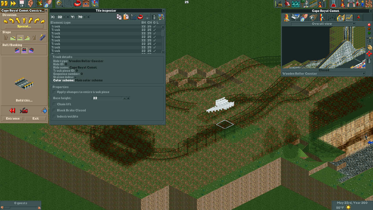 [86fe8c] openrct2.exe: Guard::Assert_VA, Guard::Assert, window_tile_inspector_get_selected ...