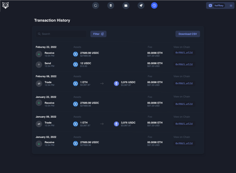 View and Download Tx History · Issue #1006 · shapeshift/web · GitHub