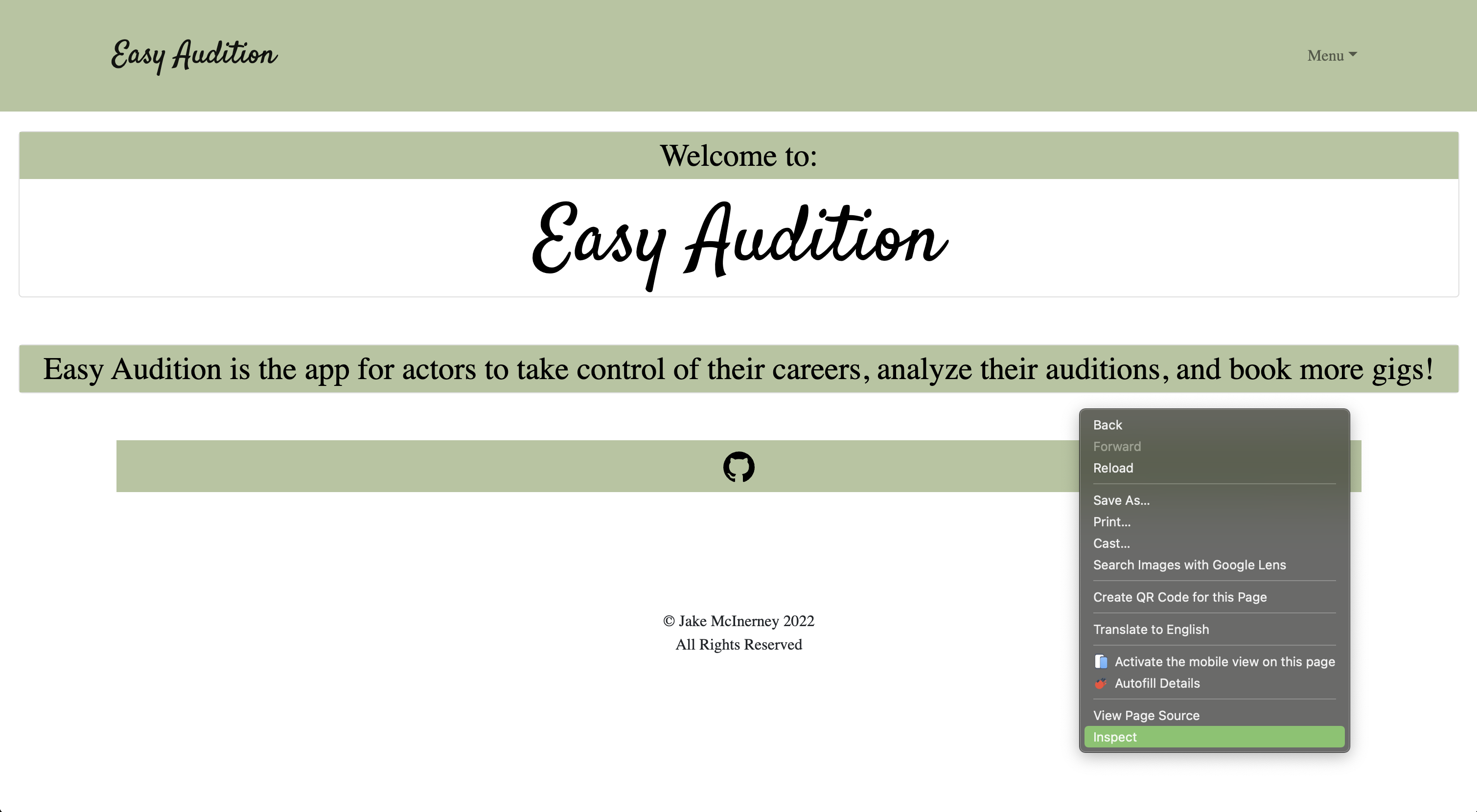 GitHub - mcinerneyjake/easy-audition: Easy Audition is the app for actors to take control of ...