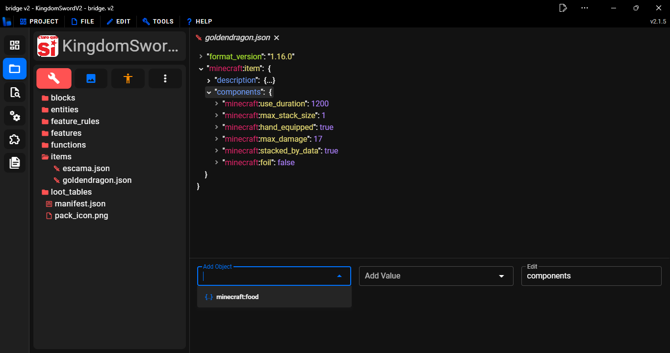 Some "Add object" in the component of any items,block, etc. dosen't show up · Issue #282 ...