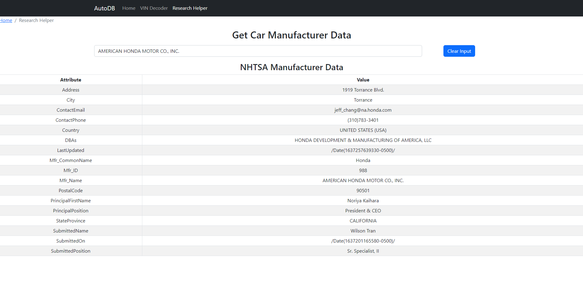 GitHub - regular-polygon/Auto_Data: React web app that helps users ...