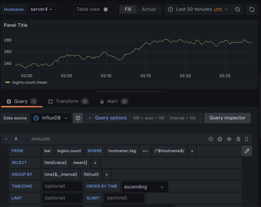Regression: InfluxDB + QueryEditor: Editor mode with influx ds not respecting variables · Issue ...