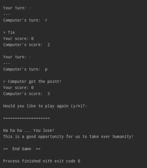 GitHub - Fransssss/PythonRockPaperScissorsMiniGameUpdated: Added While loop to ask user to play ...