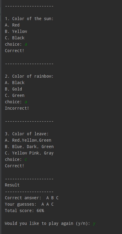 GitHub - Fransssss/pythonQuizGame: Simpe Quiz Game