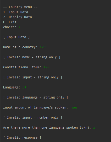GitHub - Fransssss/PythonInheritance2: Simple Country Menu input-output-information