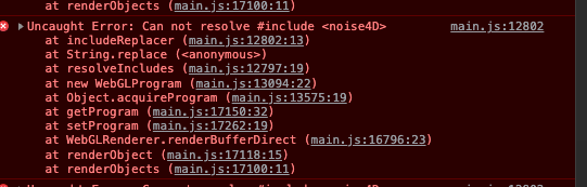 Custom Shader Chunk includes broken since THREEjs v. 138 · Issue #23580 ...