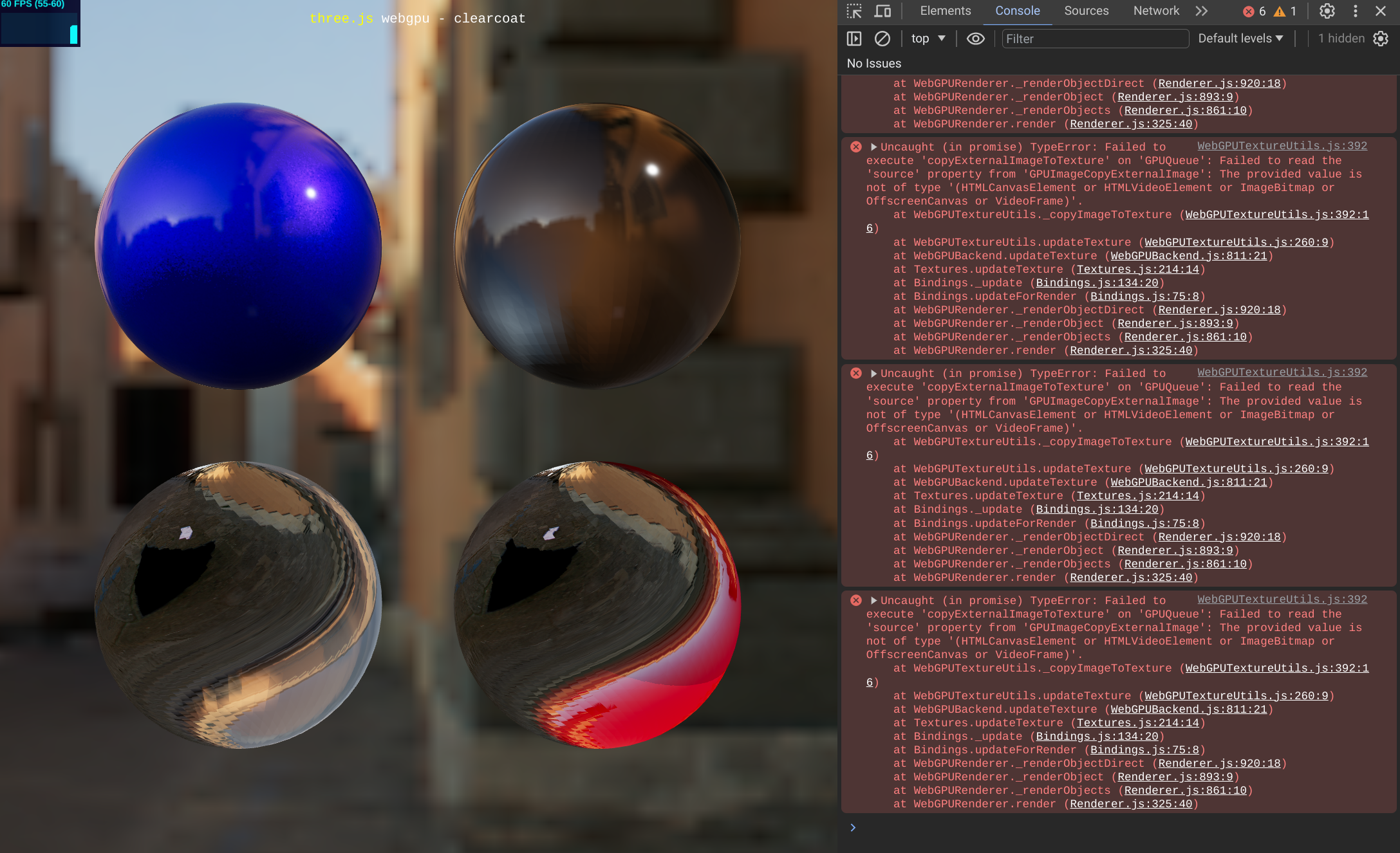 WebGPURenderer: Failed to execute 'copyExternalImageToTexture' on 'GPUQueue' · Issue #27126 ...