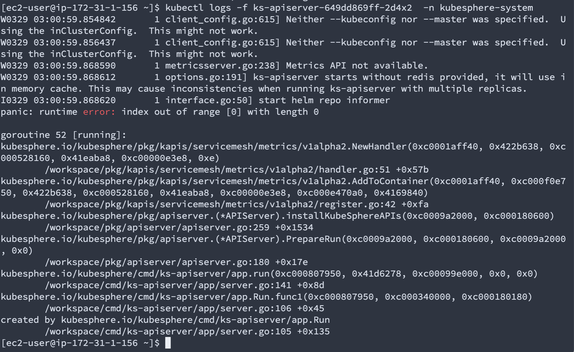 Enabling servicemesh breaks ks-apiserver and prevents kubeshphere from functioning · Issue #5630 ...