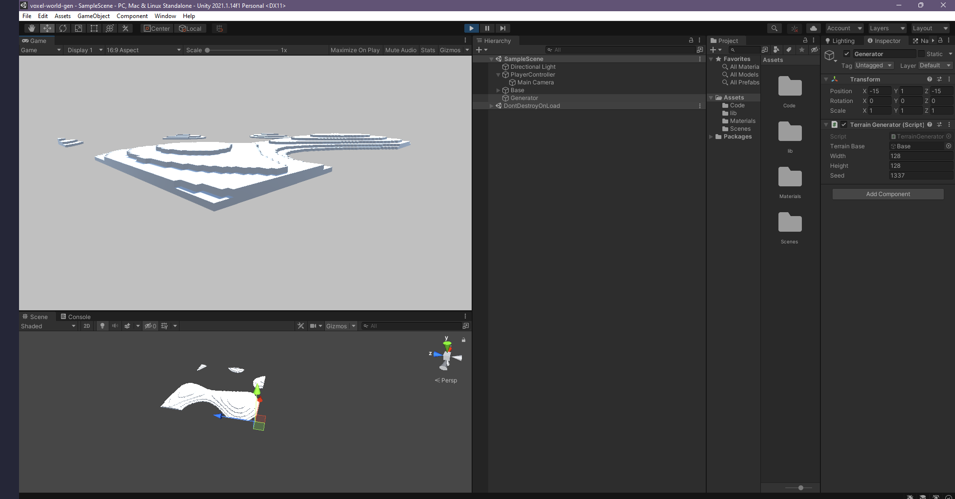 GitHub - johnmanjohnston/voxel-terrain-generator: A voxel terrain generator, made using Unity ...