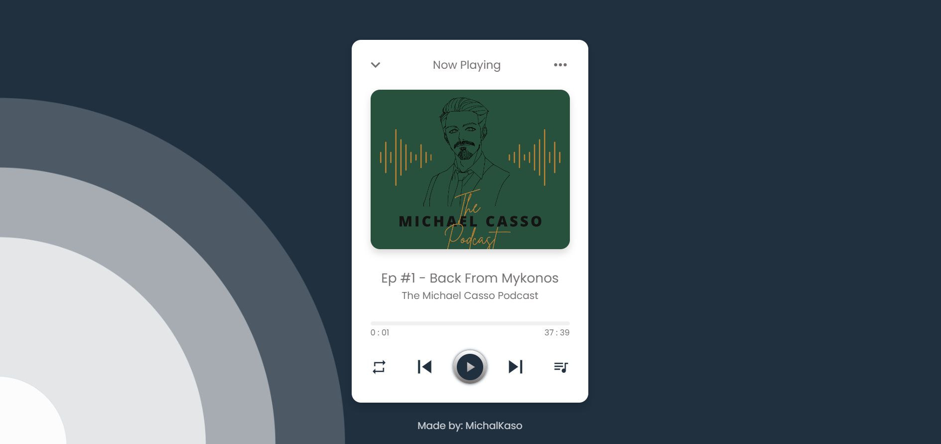 GitHub - MichalKaso/Podcast-App-TheMichaelCassoPodcast: JS static ...
