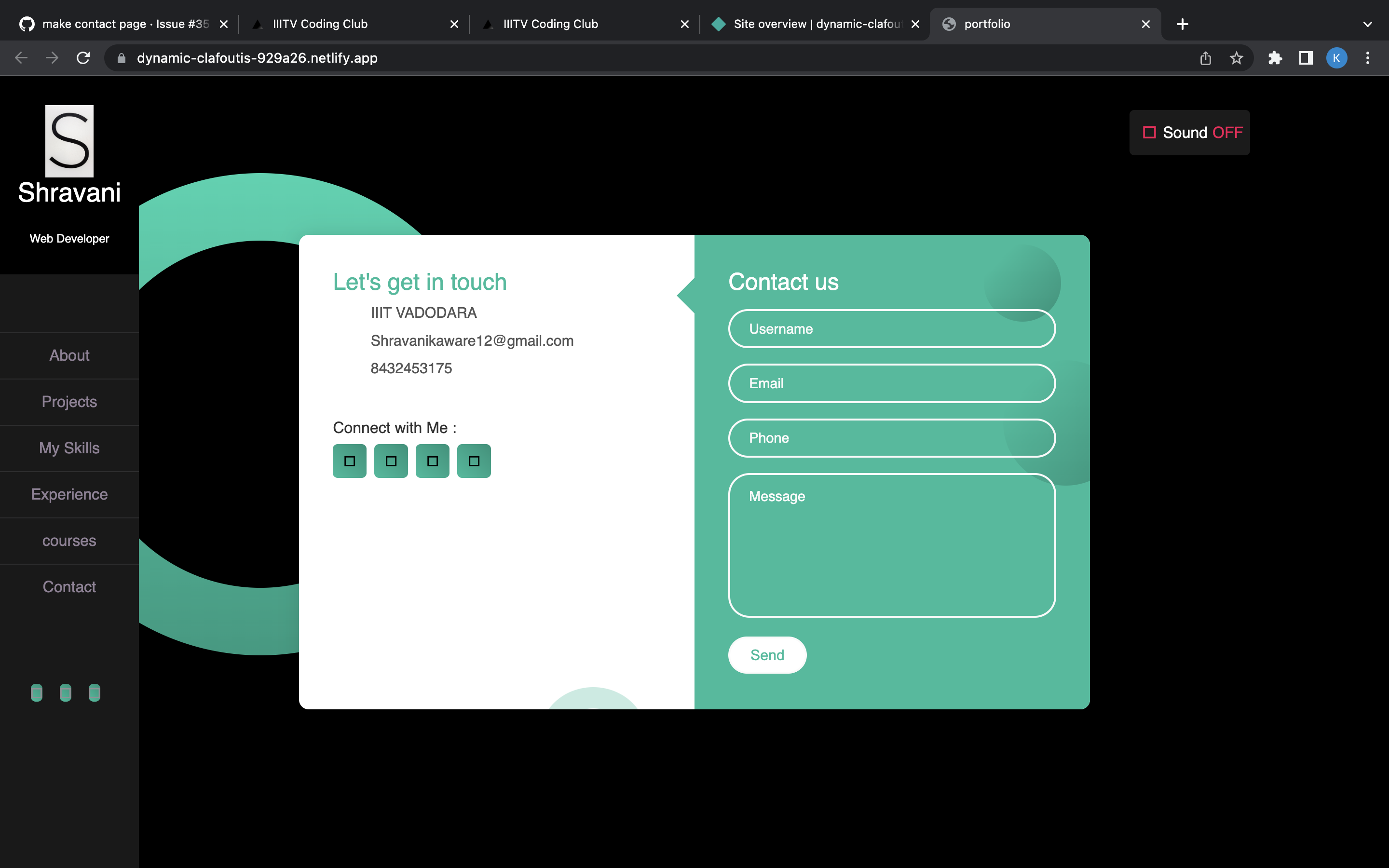 make contact page · Issue #35 · iiitv/iiitvcc · GitHub