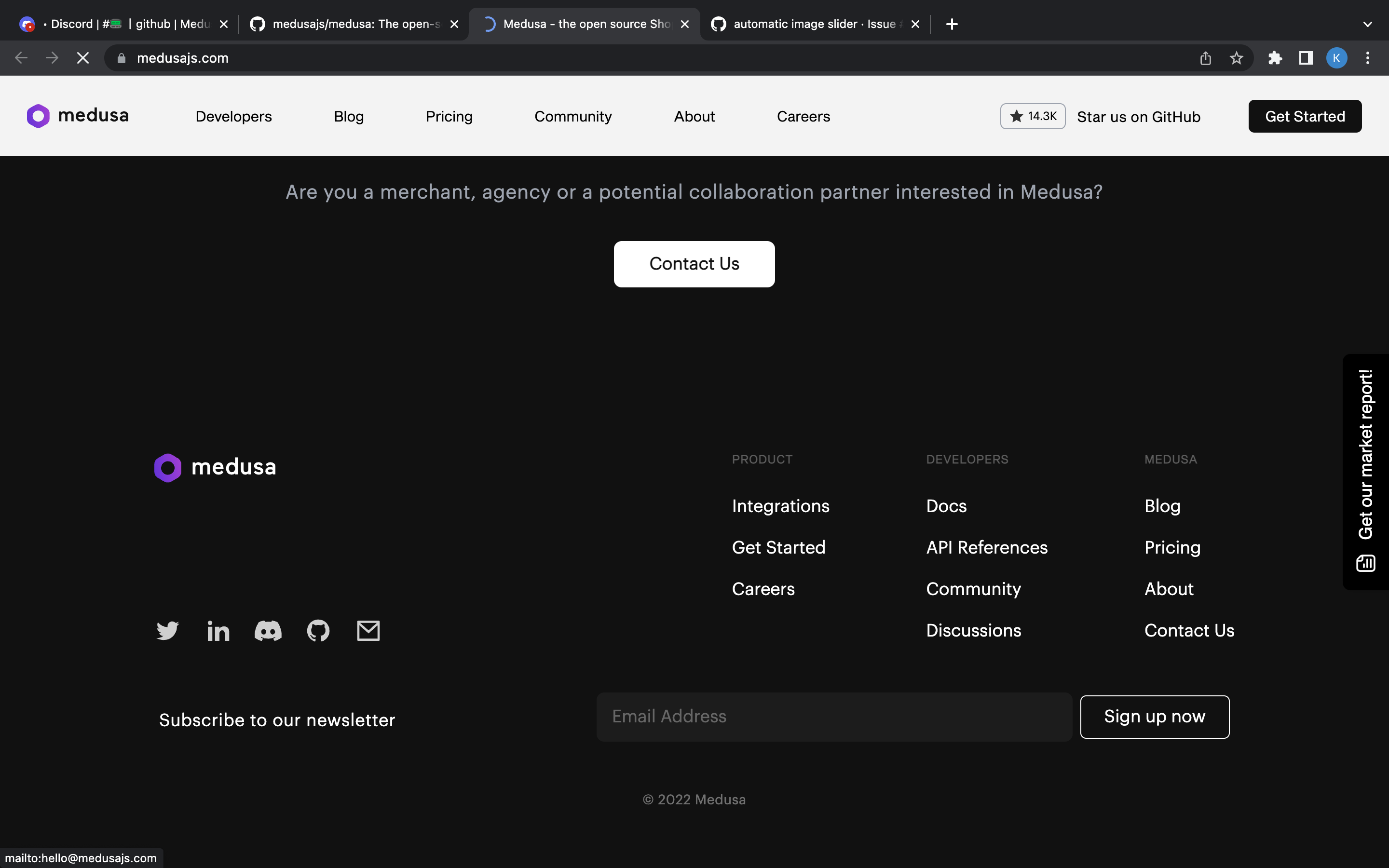 add hover effect to the social icons. · Issue #2431 · medusajs/medusa · GitHub