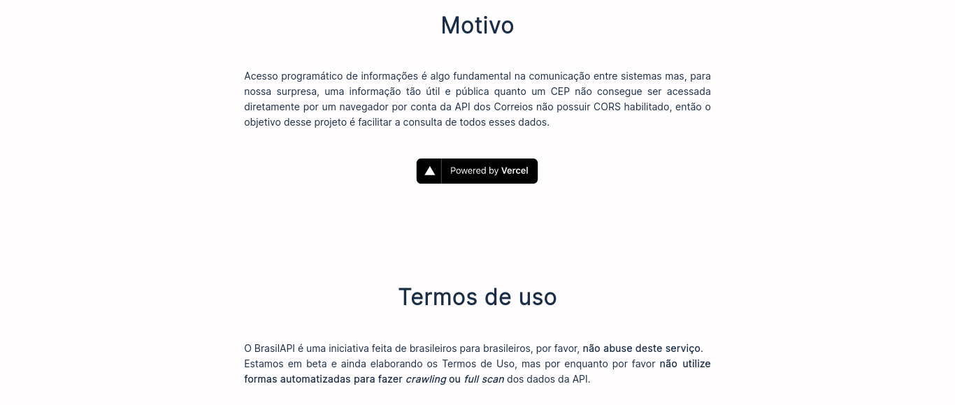 Melhorar design de landing page · Issue #479 · BrasilAPI/BrasilAPI · GitHub