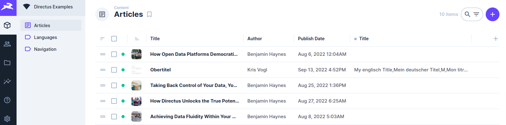 Translations in content lists/assignments – picking a main/base language · directus directus ...