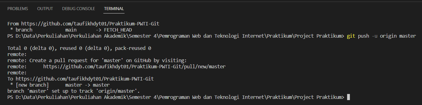 GitHub - taufikhdyt01/Praktikum-PWTI-Git: Tugas Git Praktikum PWTI