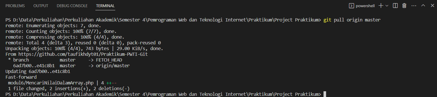GitHub - taufikhdyt01/Praktikum-PWTI-Git: Tugas Git Praktikum PWTI