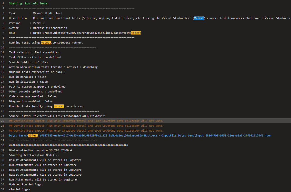 [17.6.0] No suitable test runtime provider was found for any source in ...