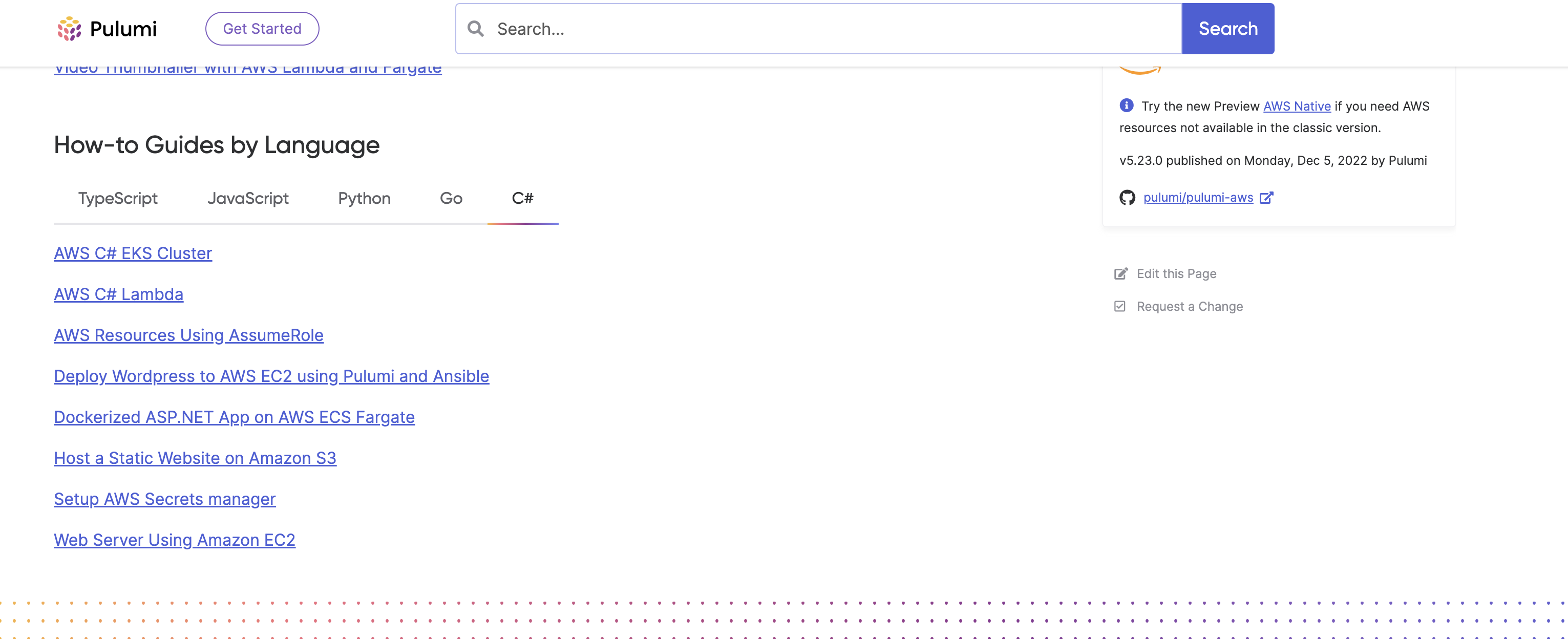 responsive & style adjustments to package pages · Issue #1830 · pulumi/registry · GitHub