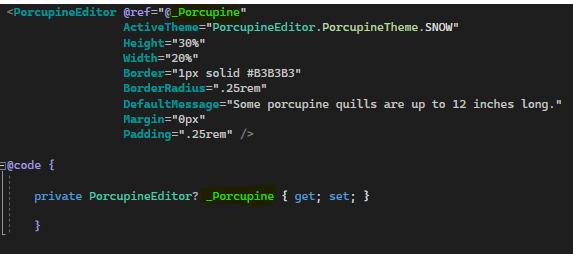 GitHub - polaarbear/PorcupineHtmlEditor: A Blazor component that wraps the QuillJS text editor