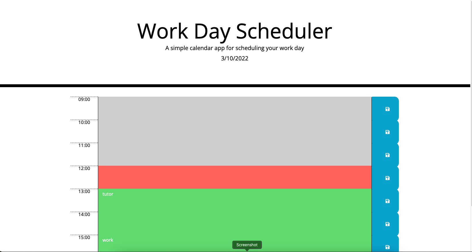 GitHub - superfishal/workday-scheduler: A Work Day Scheduler built with Javascript