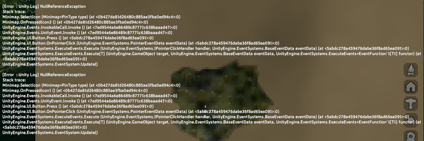 I found I get log errors with Project Auga when pressing various map icons. · Issue #99 ...