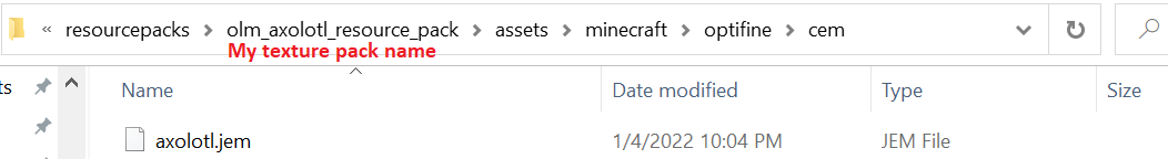 Axolotl Model does not change. (1.18.1, jem file issue?) · Issue #6542 ...