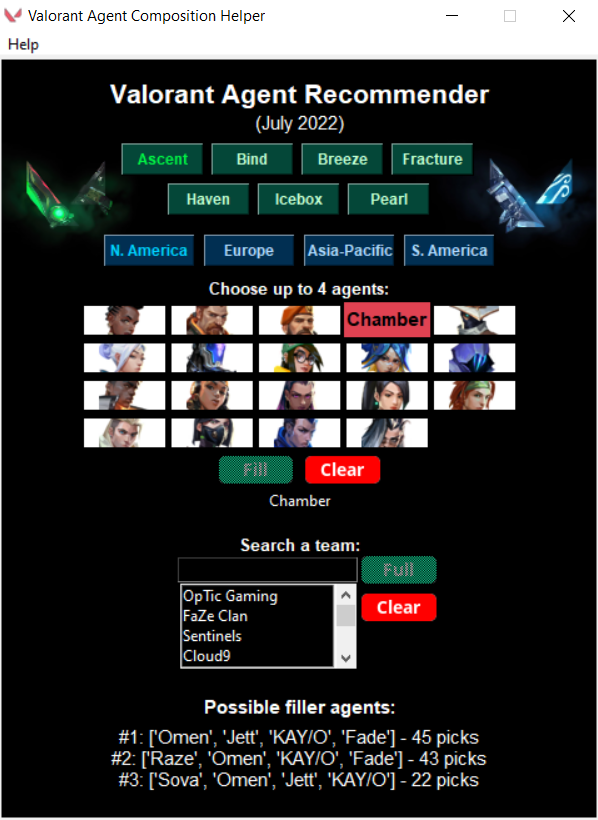 GitHub - babyleafy/ValorantAgentRecommender: A third party VALORANT app ...