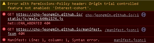 Error with Permissions-Policy header: Origin trial controlled feature not enabled: 'interest ...