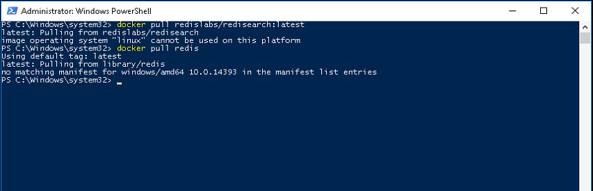 Unable To Install Redisearch Or Redis On Windows Server 2016 · Issue 14217 · Dockerdocs · Github
