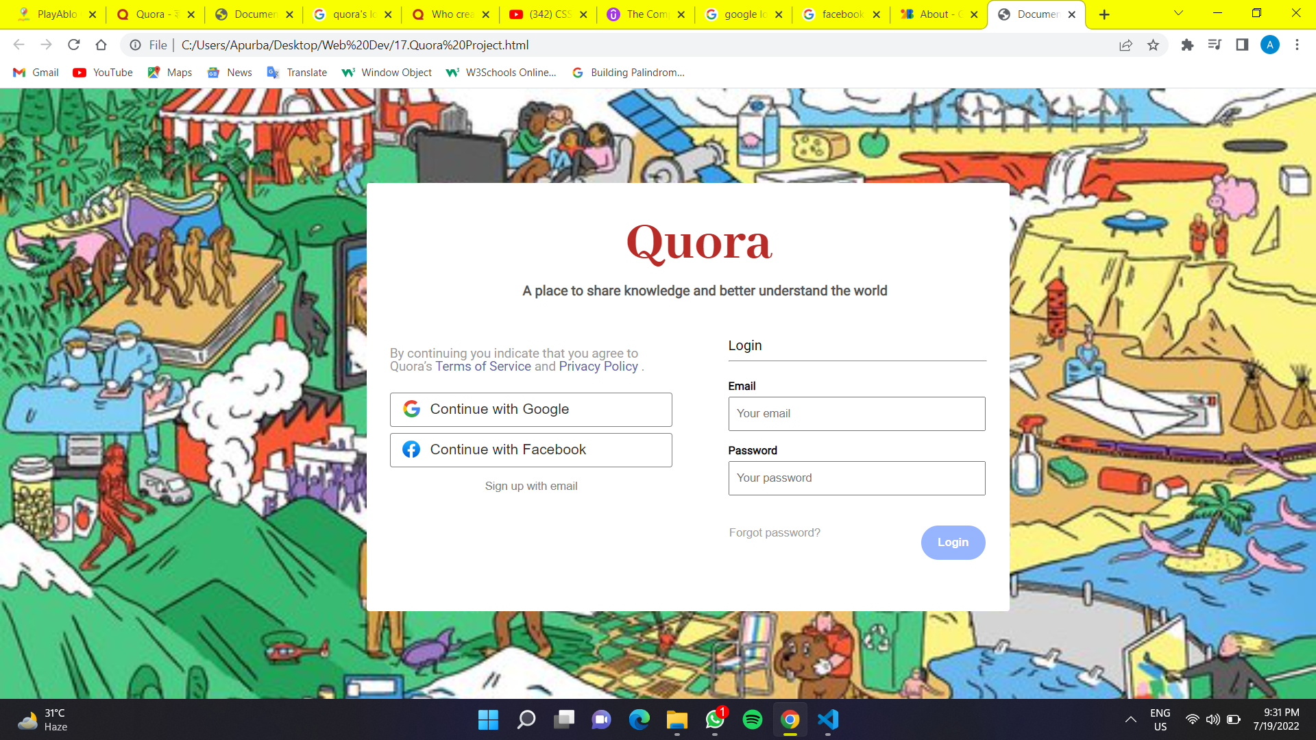 GitHub - AK-wrld/Quora-Login-Page