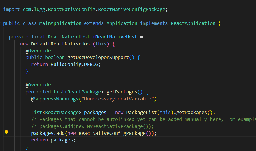 Import Com Lugg Reactnativeconfig Reactnativeconfigpackage Dont Exist · Issue 746 · Lugg React