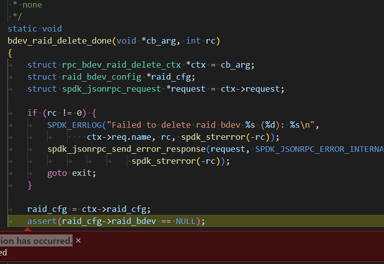 Exception Has Occurred When Deleting Raid Bdev Which Has A Failty Base Bdev · Issue 2557