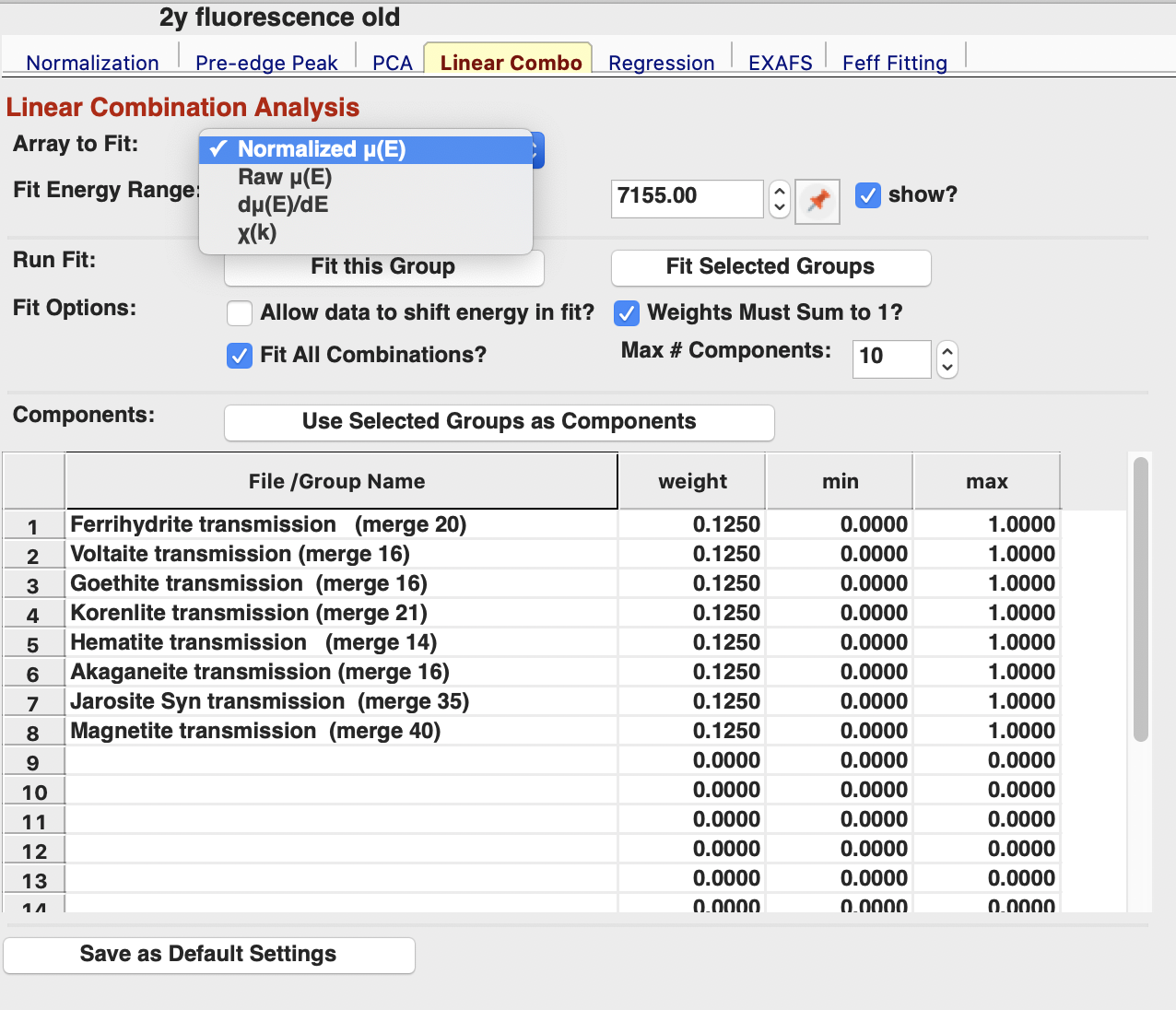 LCF using flattened data · Issue #346 · xraypy/xraylarch · GitHub