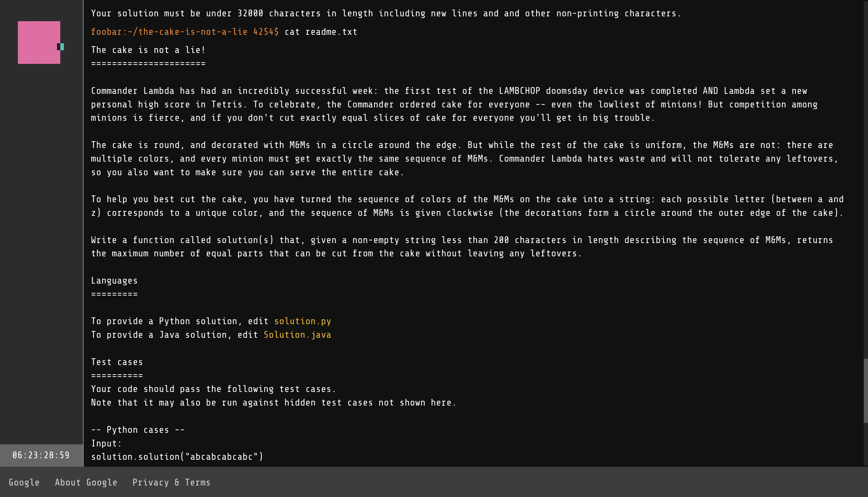 GitHub - OmaymaK/Foobar-With-Google-: Google Foobar challenge is a secret hiring process of ...
