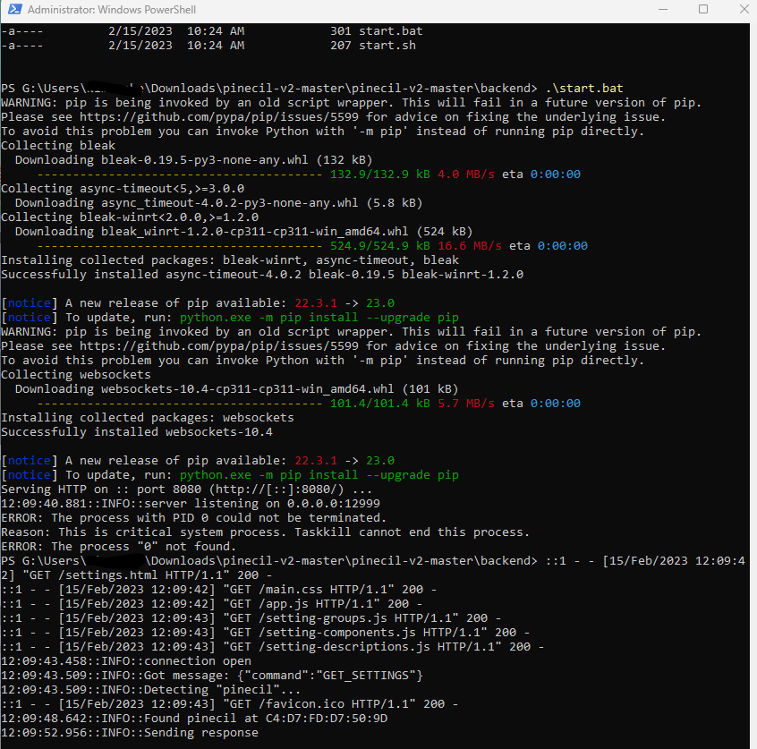 windows 11 install - getting errors · Issue #8 · builder555/PineSAM · GitHub