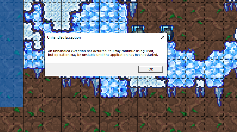 Crash When Deleting Selected Area Also Cant Save World · Issue 1716 