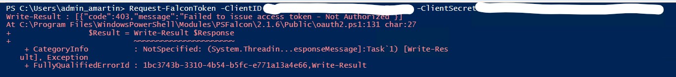 PSFalcon API Error 403 · Issue #188 · CrowdStrike/psfalcon · GitHub