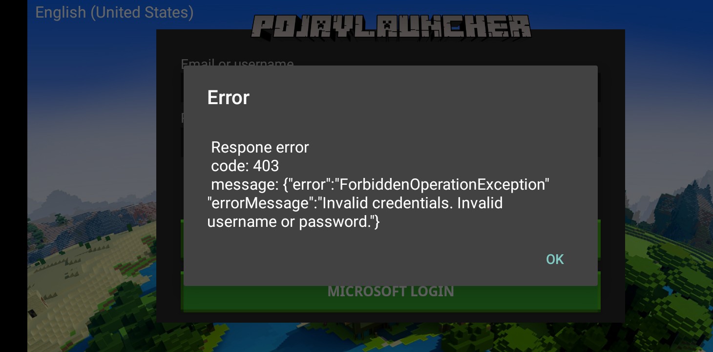 Can't login to Microsoft account [BUG] · Issue #2511 · PojavLauncherTeam/PojavLauncher · GitHub