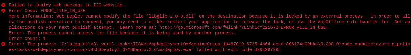 Failed to deploy web package to IIS website (ERROR_FILE_IN_USE) · Issue #3425 · projectkudu/kudu ...