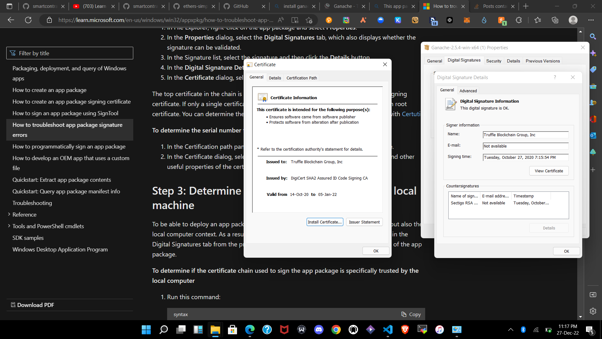 Issue Installing Ganache On My Windows 11 · Issue 5172 · Trufflesuite 