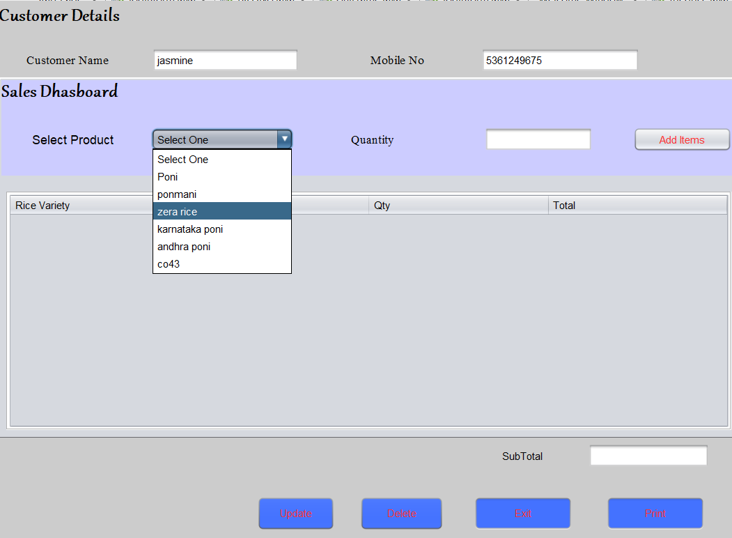 GitHub - PavithraPanchanathan/Billing-Software-for-Rice-mill