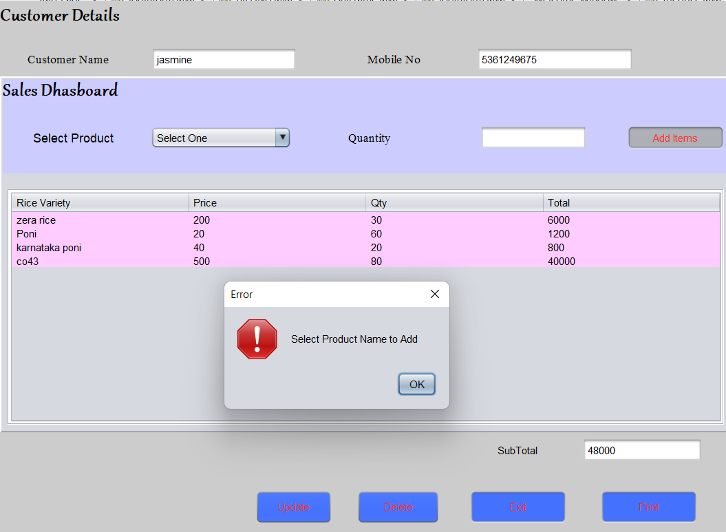 GitHub - PavithraPanchanathan/Billing-Software-for-Rice-mill