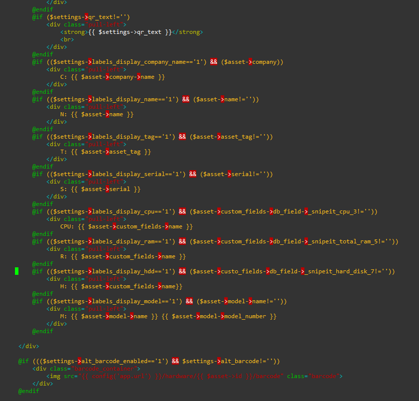 Label customization · Issue #10643 · grokability/snipe-it · GitHub